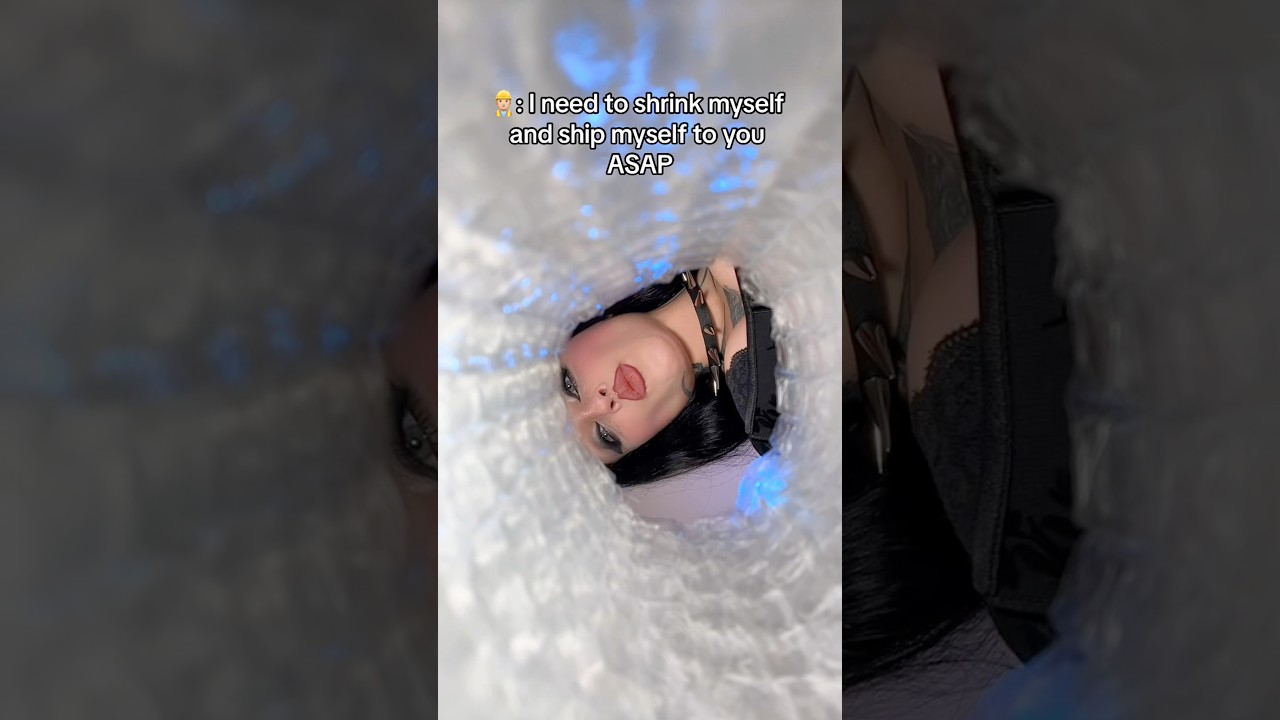 When a goth giantess receives a tiny parcel