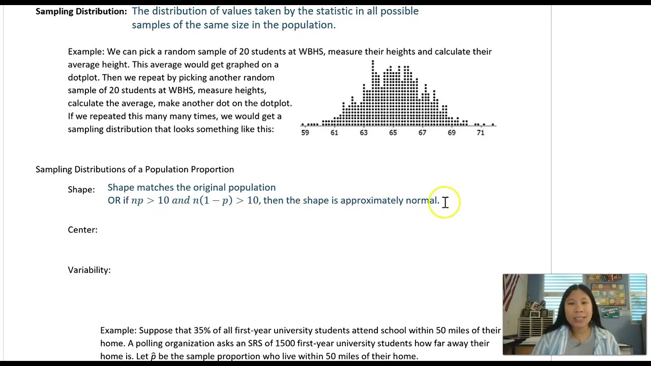 HStat 7.1-7.3 Sampling Distributions