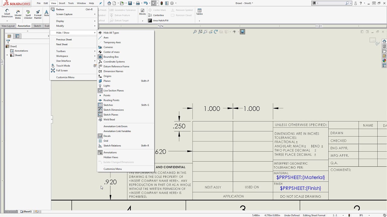 SOLIDWORKS Tips for Creating Organized Title Blocks