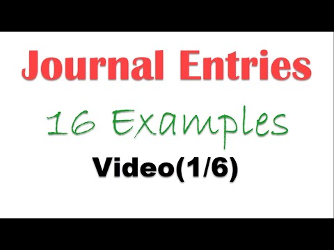 Basic Financial Accounting – Recording Transactions – Journal Entries Examples (1/6) – Video #8