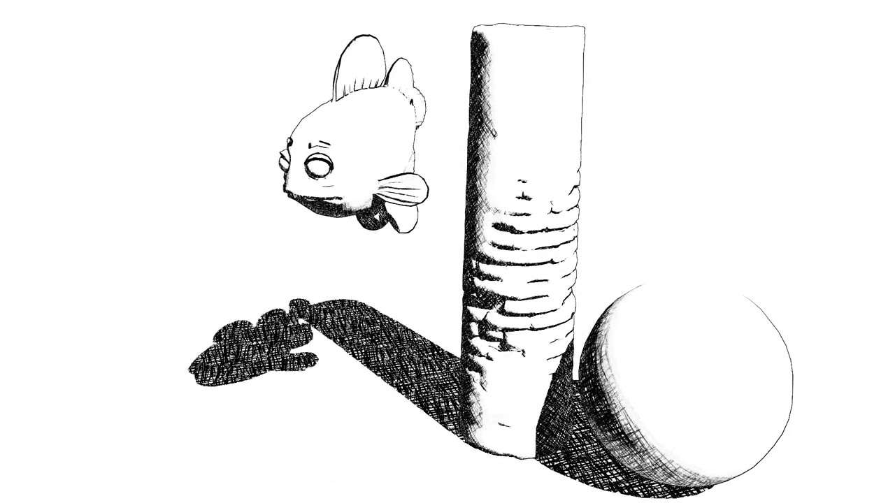 Sketch inking NPR with RenderMan For Blender Stylized Looks