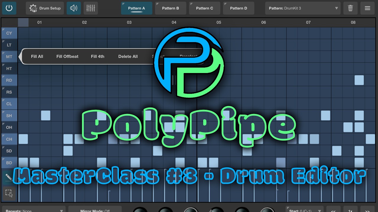 PolyPipe for iOS -  MasterClass #3 - The Drum Sequencer