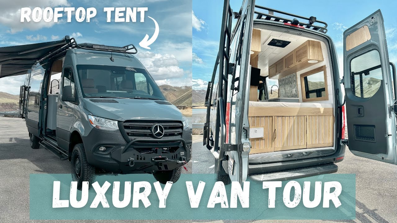Deluxe Family Camper Van Has a Rooftop Tent and a Fully-Accessorized ...