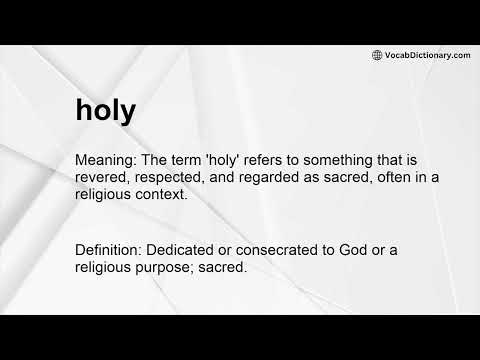 holy Meaning