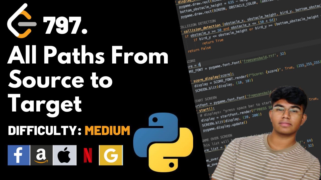 All Paths From Source to Target | Leet code 797 | Theory explained + Python code