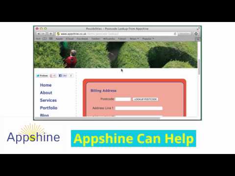 Postcode Lookup Services from Appshine