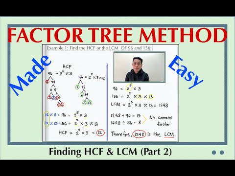 FINDING HCF AND LCM USING FACTOR TREE METHOD | Part 2