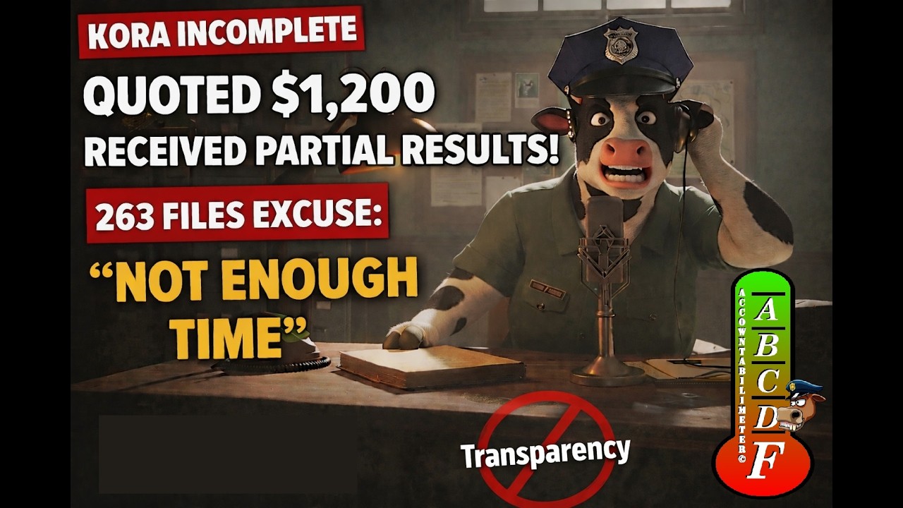 AccowntabiliBarn Dispatch | USD 353 KORA request: $1,200 for 263 Files… But Not the Full Request?