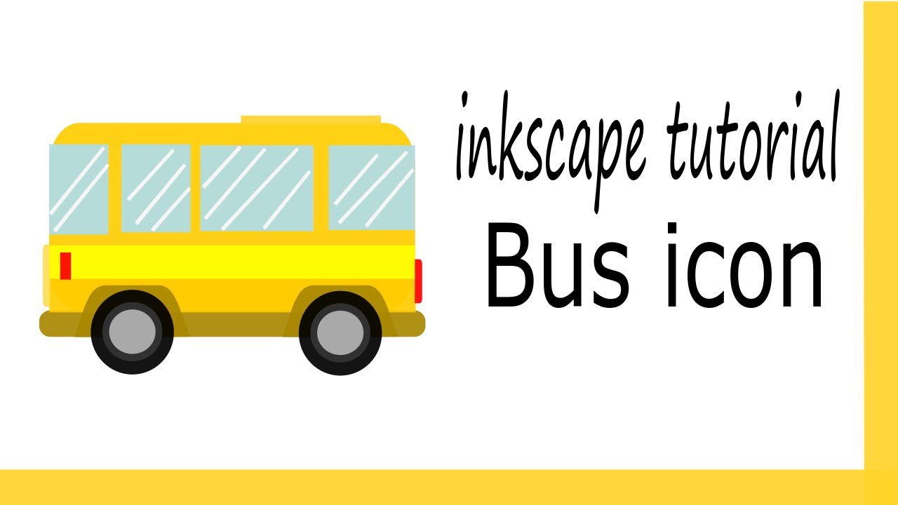 Inkscape tutorial : bus icon | how to make bus vector illustration