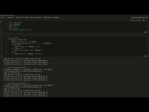 Ping an Ip Address using Python