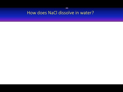 How does sodium chloride (NaCl) dissolve in water?