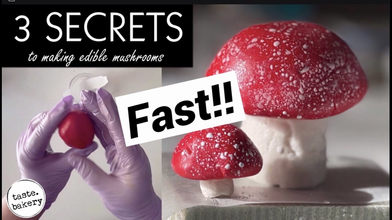 3 SECRETS How to Make Fondant MUSHROOMS (Fast) for Cake & Toppers | Fairy Themed Decorating Ideas
