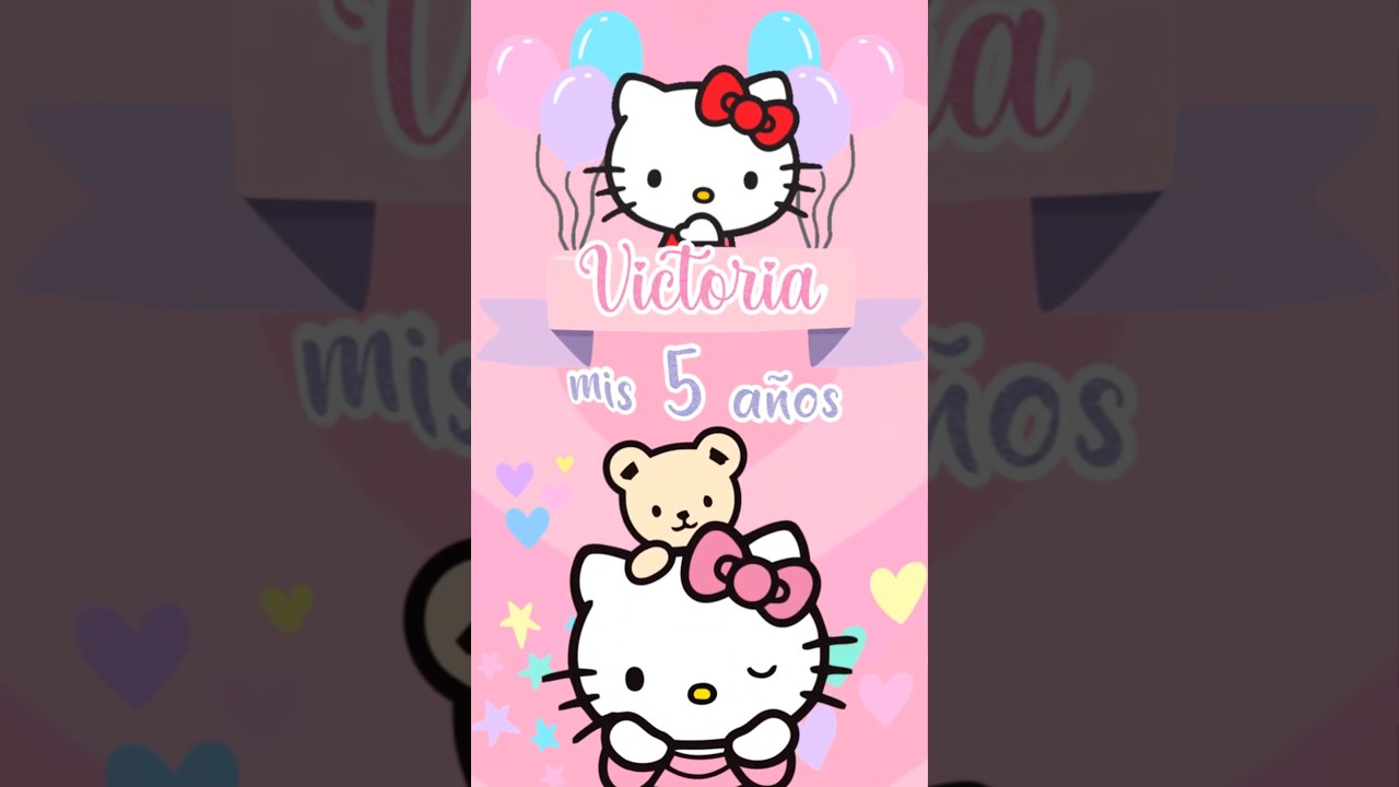 Vídeo Invitación Hello Kitty #shorts #hellokitty