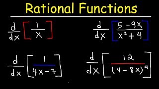Videos - Find the derivative using the quotient rule -*4*-8 | SnapXam