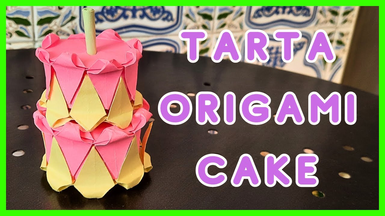 ⩥ Cómo hacer una TORTA de papel 3D 🎂 | Origami PASO A PASO