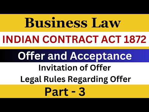 Invitation to Offer and Legal Rules Video Lecture - Crash Course for Judiciary Exams