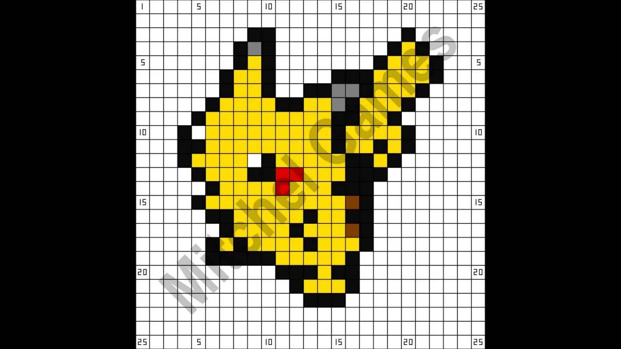 Minecraft - Pokémon - Pikachu (25x25 Pixel) (Template)