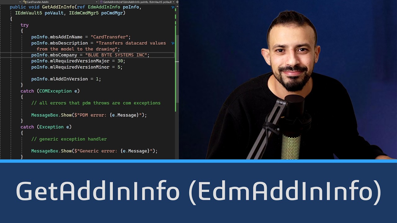 SOLIDWORKS PDM API: GetAddInInfo (EdmAddInInfo)