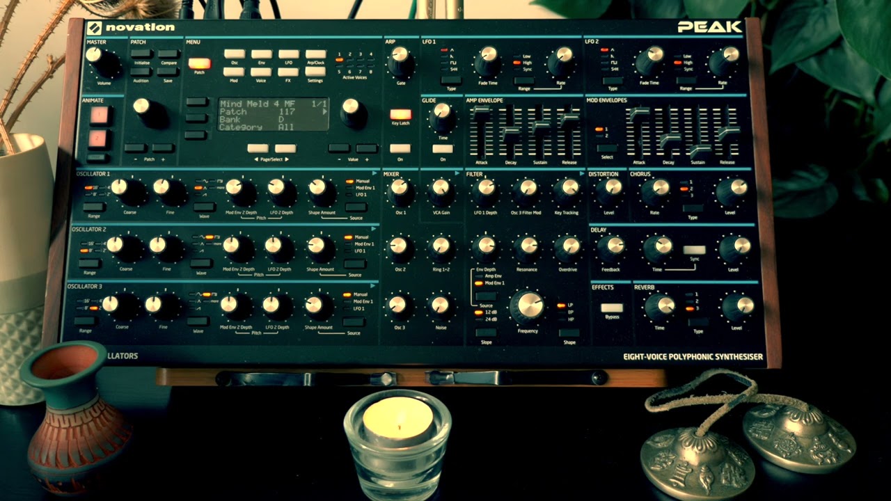 Generative Ambient Meditation Drone 432hz, Novation Peak Synthesizer, Unattended