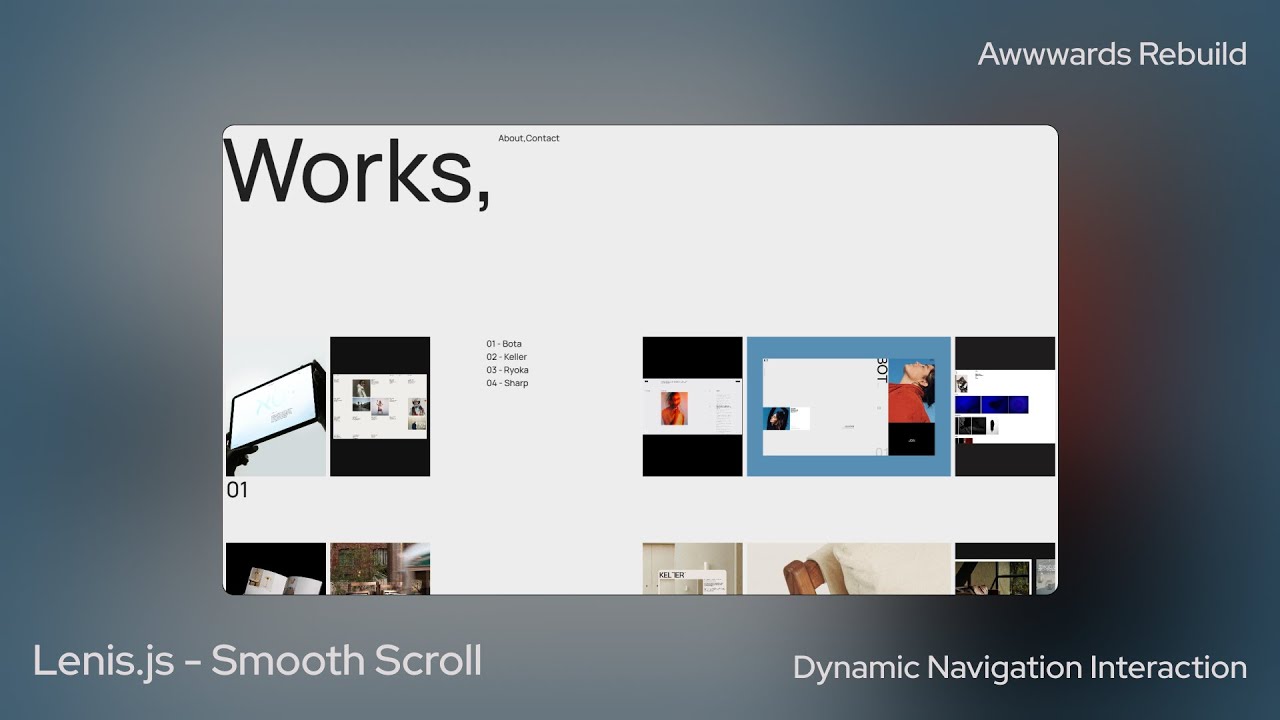 Dynamic Nav Animation with Lenis - Awwwards Rebuild  - HTML, CSS, Javascript