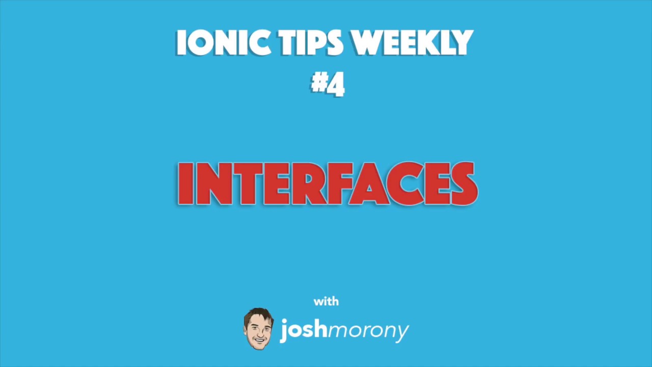 INTERFACES - Ionic Tips Weekly Ep. 4 #ionic #angular