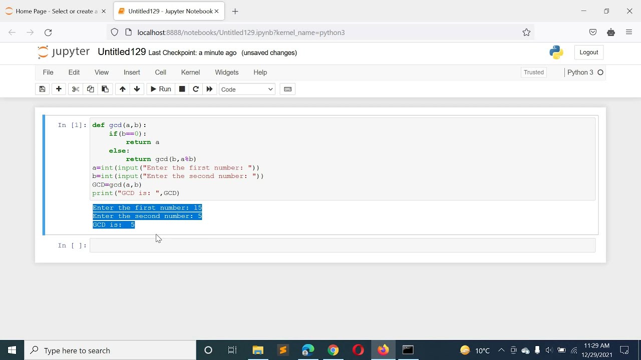 Python Program to Find the GCD of Two Numbers Using Recursion