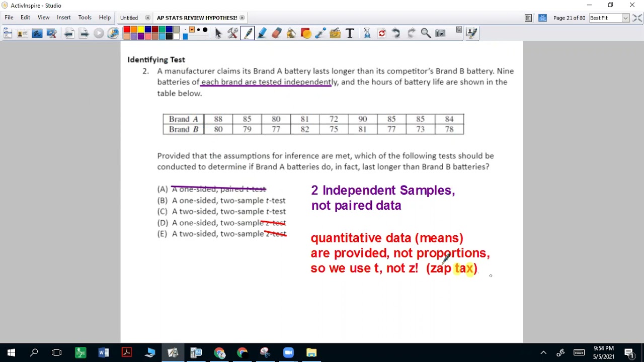 AP Stats Rev  6 #2
