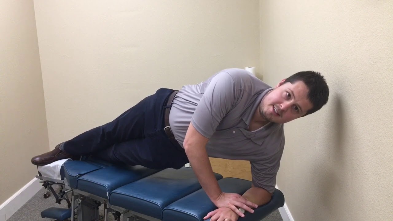 Side Bridge Exercise for lower back and sciatica pain