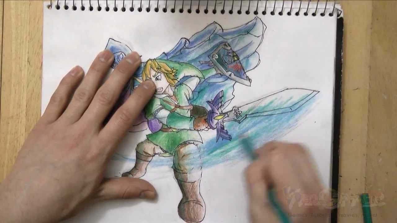 How to Draw Link and the Skyward Sword (The Legend of Zelda: Skyward Sword)