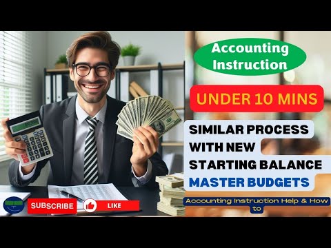 Similar Process with New Starting Balance Master Budgets
