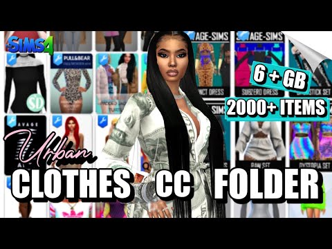 {2100+ ITEMS }{6 +GB} URBAN FEMALE CLOTHES CC FOLDER |The Sims 4