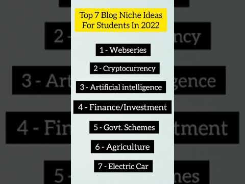 Top 7 Blog Niche Ideas For Students In 2022 #blogger #shorts #shortsvideo #wordpress