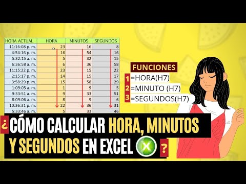 COMO CALCULAR HORA,MINUTOS Y SEGUNDOS EN EXCEL