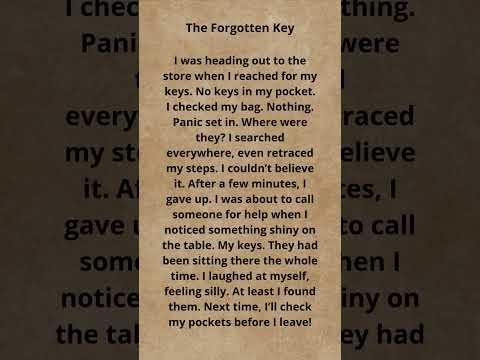 Words in English - The Forgotten Key