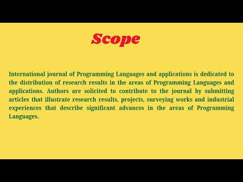 Jurnal Internasional Bahasa Pemrograman dan Aplikasi (IJPLA)