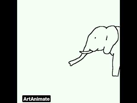 π elephant has long nose strang cartoon #2danimation #shorts #flipaclip #shortsfeed #cartoon #art