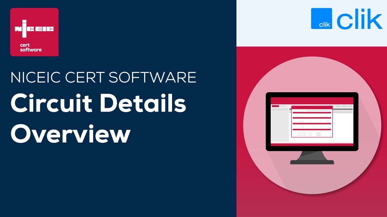 Circuit Details Overview | NICEIC Cert Software