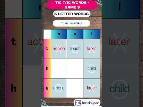Tic Tac Toe with 5 Letter Words | Game 9