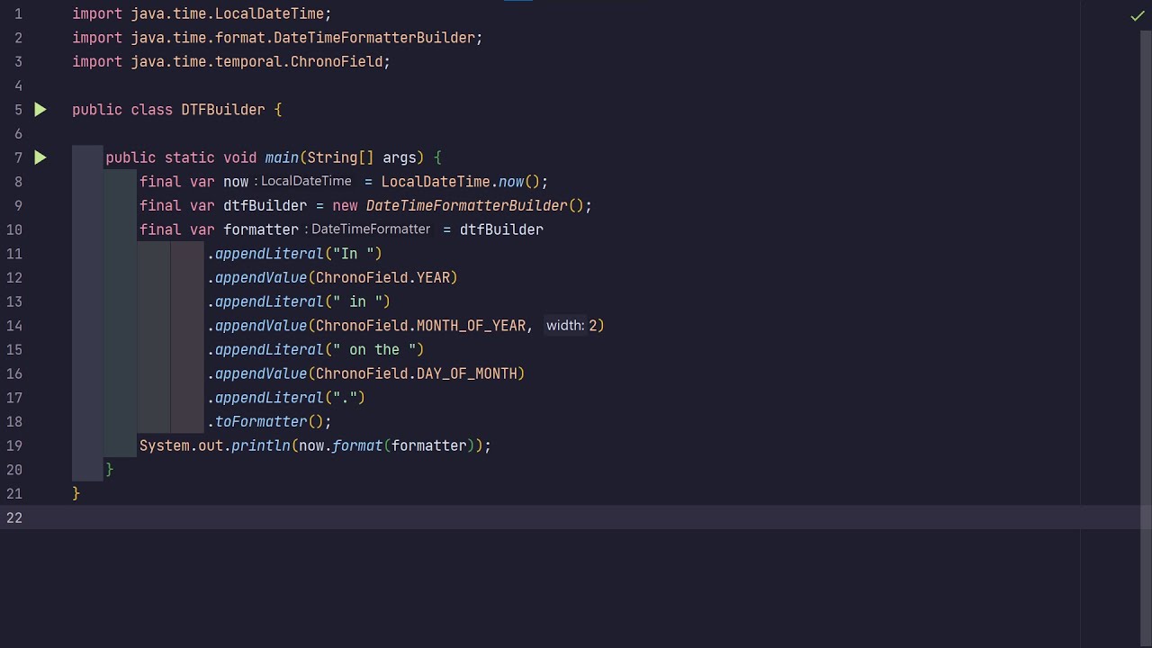 Creating a custom DateTimeFormatter in Java