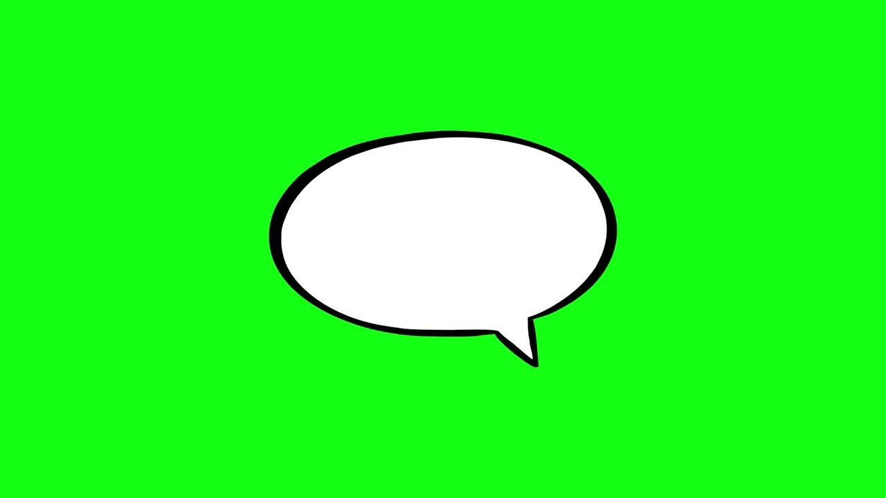 speech bubble green screen/ animation green screen/ doodle green screen #1