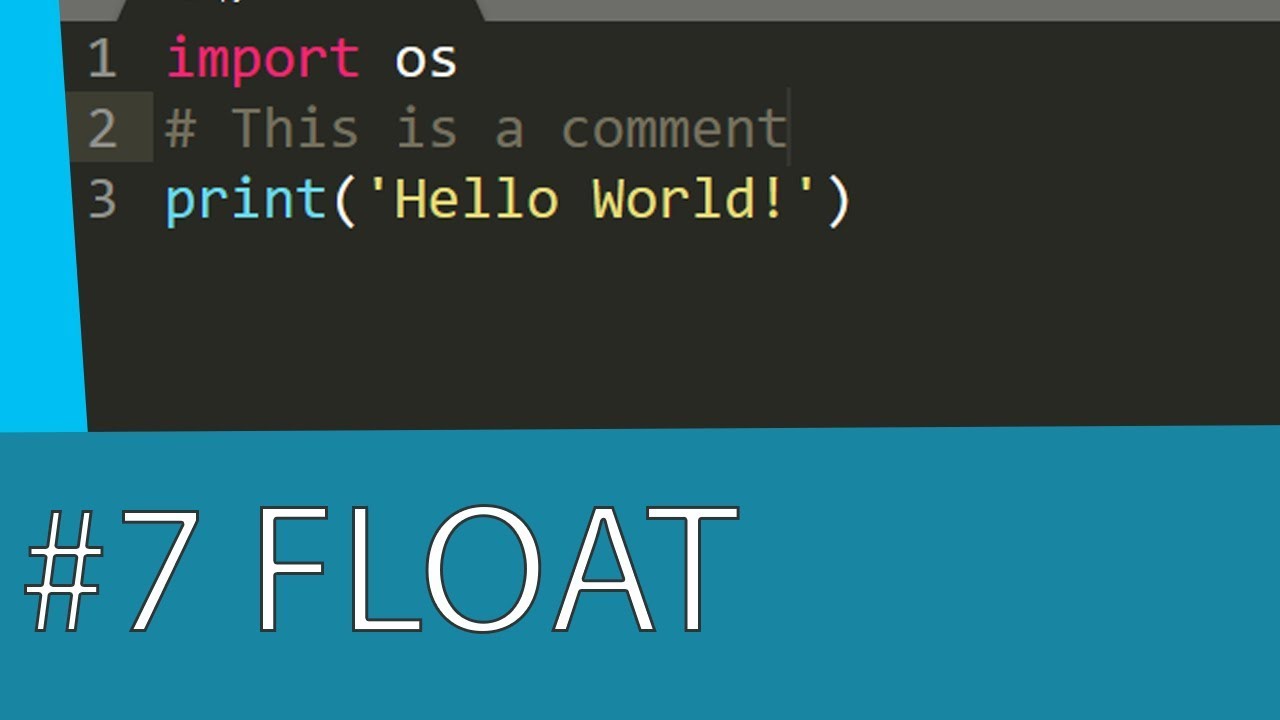 #7 PYTHON 3 TUTORIAL - DATATYPES THE FLOAT DATATYPE