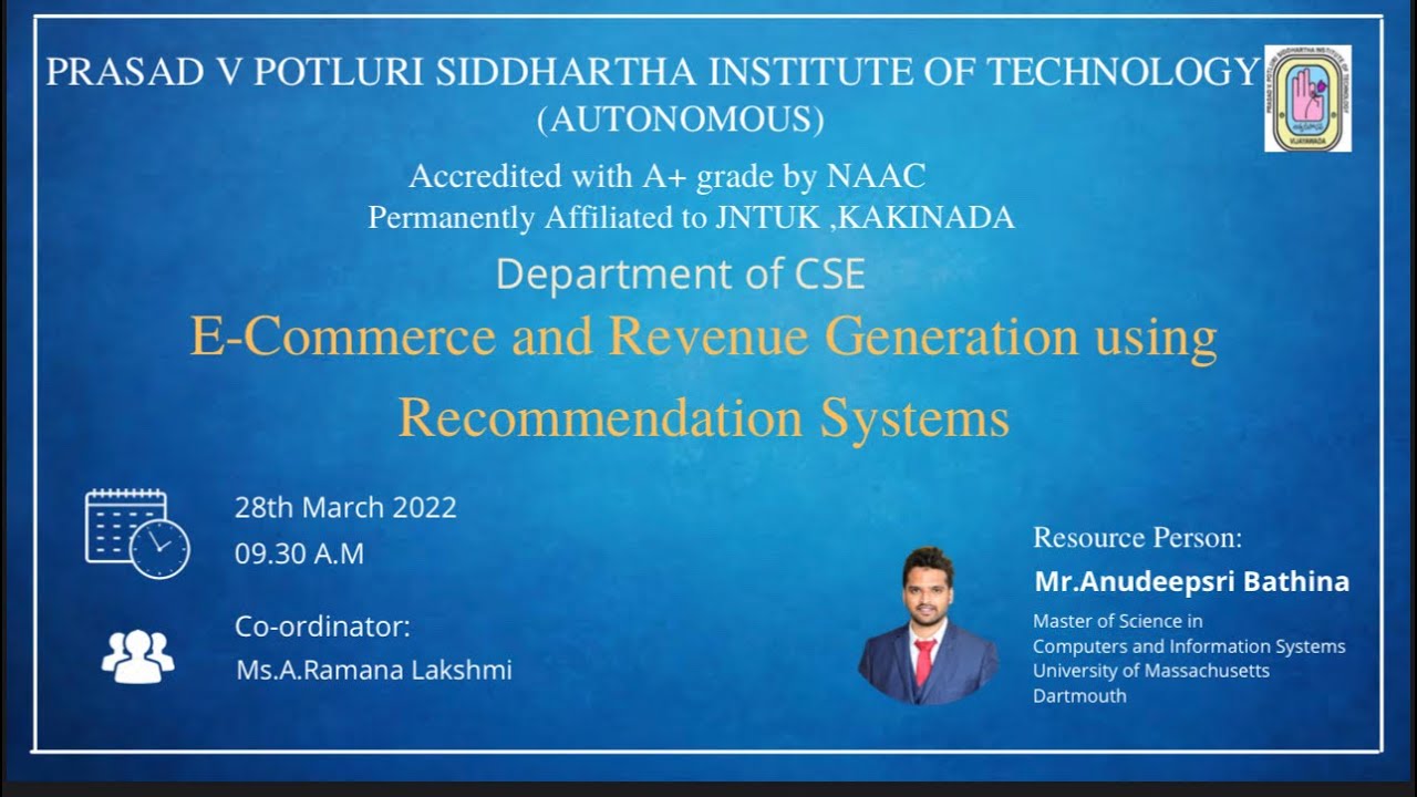 Ecommerce and Recommendation systems