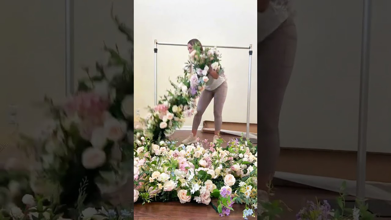 💜New trending of arch flower wall | Party decor 💜💛