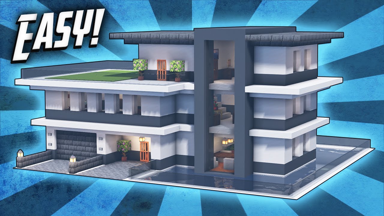Minecraft: How To Build A Modern Mansion House Tutorial (#42 ...
