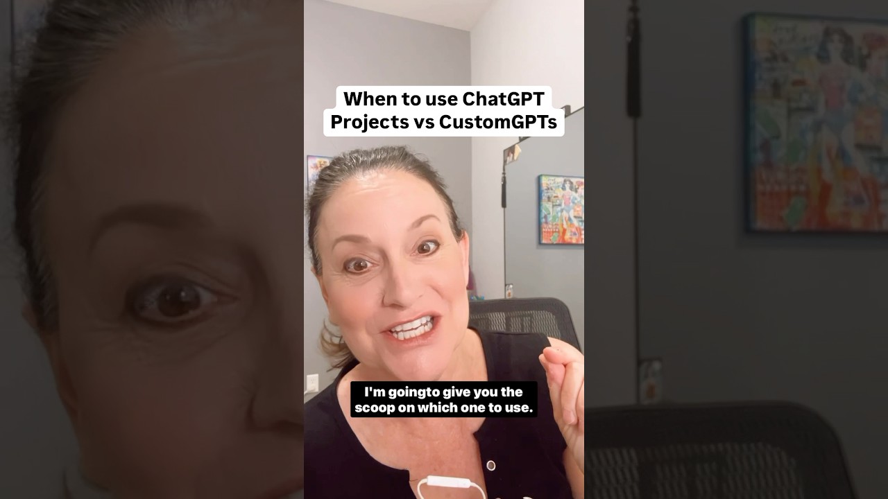 When to use ChatGPT projects versus CustomGPTs from an AI and CustomGPT Coach