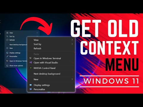 Windows 11: Enable Classic Windows 10 Context Menu (Right Click Style)