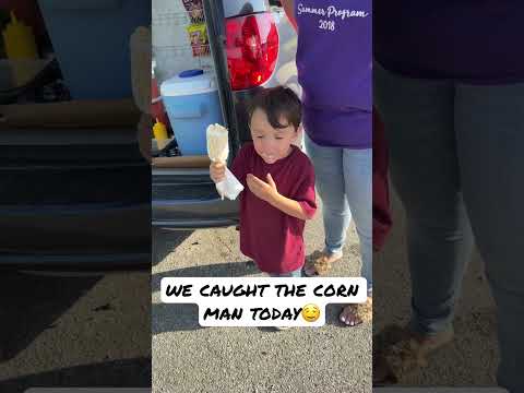 we caught the corn man today!! #cornman #elotes #shorts