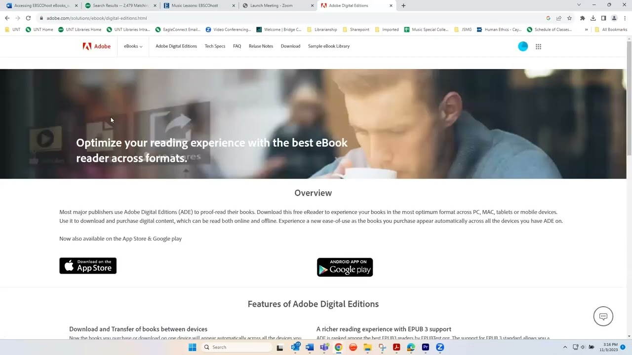 Accessing EBSCOhost eBooks Through UNT Libraries