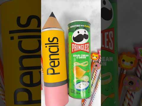 Upcycled Pringles Pencil Container #pringles #upcycled #upcycledcrafts