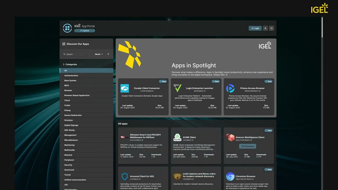 IGEL App Portal Product Walkthrough